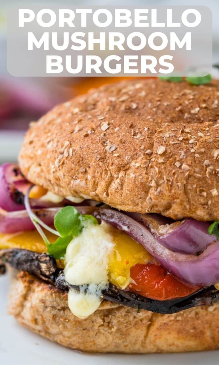 Grilled Portobello Mushroom Burger - Garlic & Zest