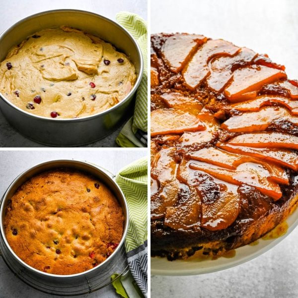 Cranberry Pear Upside Down Cake - Garlic & Zest