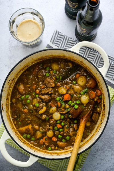 Irish Stout Lamb Stew - Garlic & Zest