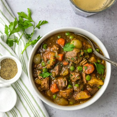 Irish Stout Lamb Stew - Garlic & Zest