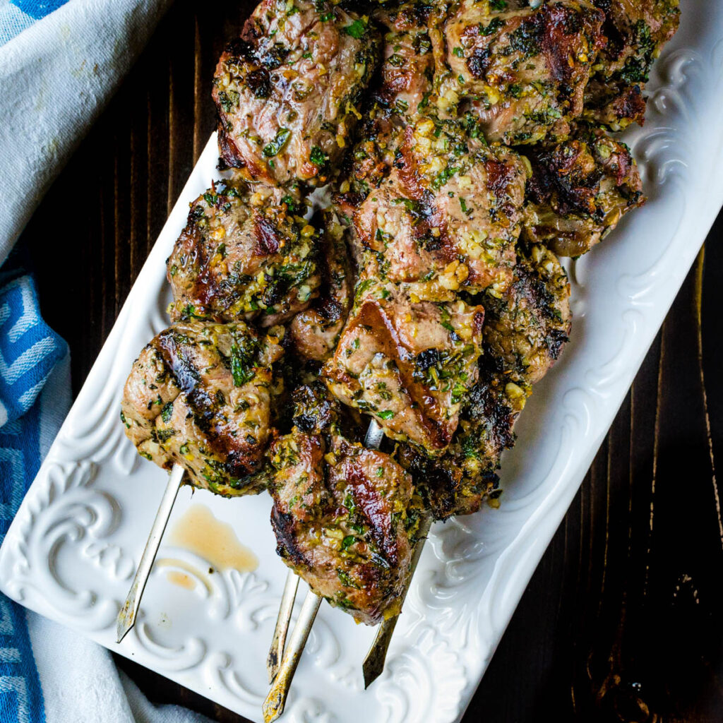 Grilled Lamb Kebabs - Garlic & Zest