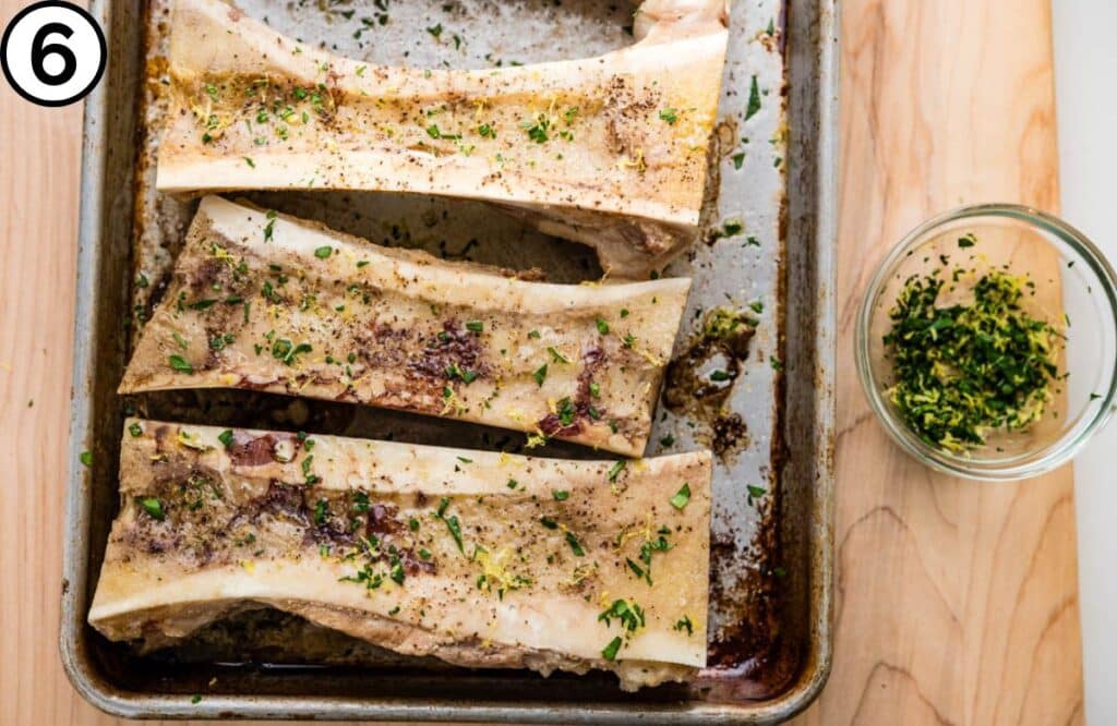 Roasted Beef Bone Marrow Appetizer - Garlic & Zest