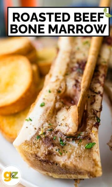 Roasted Beef Bone Marrow Appetizer - Garlic & Zest