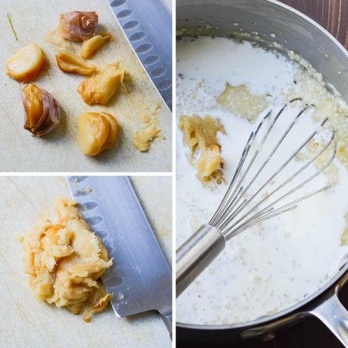Creamy Roasted Garlic Cheese Grits - Garlic & Zest