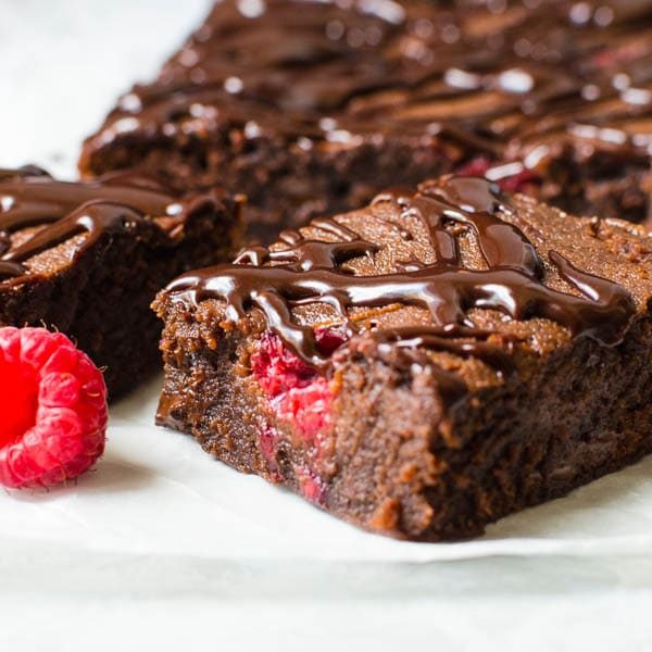 Raspberry Truffle Brownies - Garlic & Zest