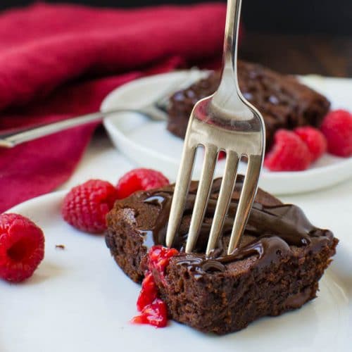 Raspberry Truffle Brownies - Garlic & Zest
