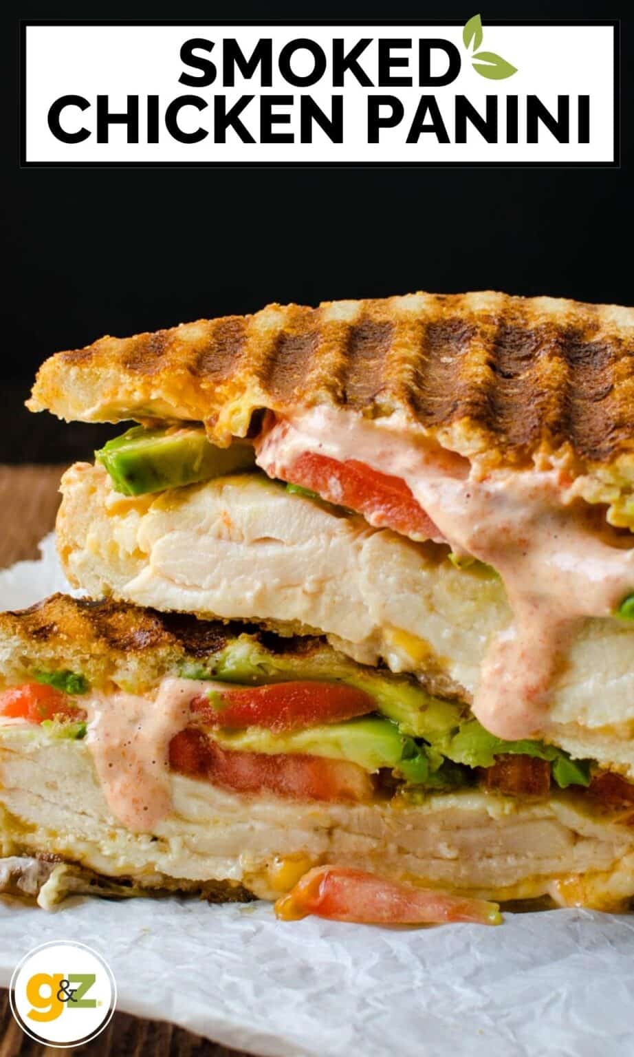 Chicken Panini with Sweet Red Pepper Aioli - Garlic & Zest
