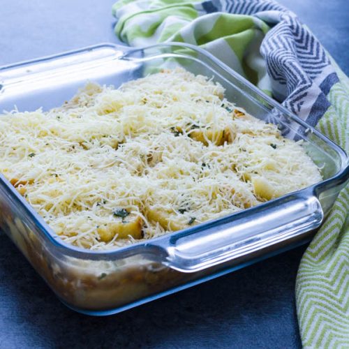 Sweet Potato and Apple Strata - Garlic & Zest