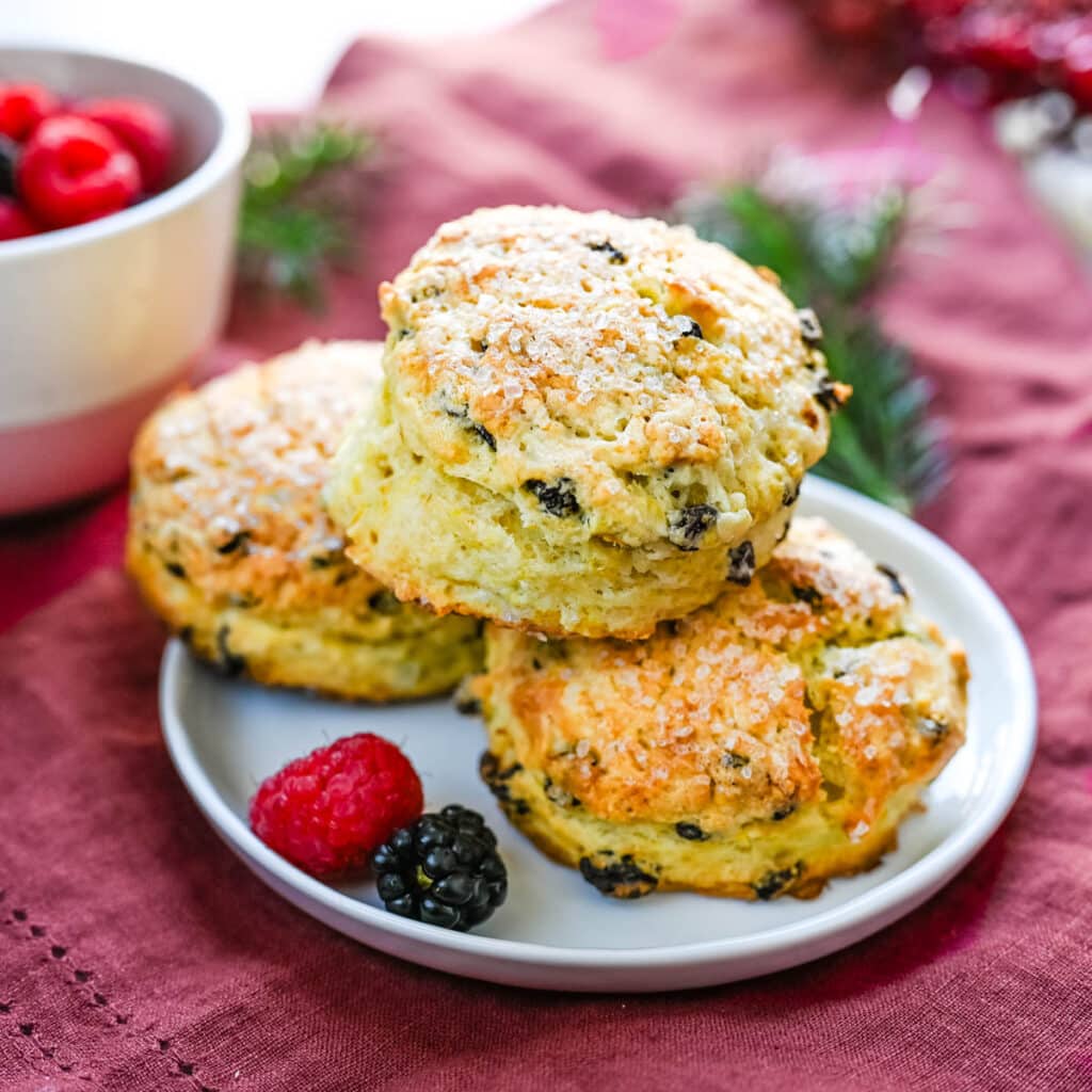 Orange Currant Breakfast Scones - Garlic & Zest