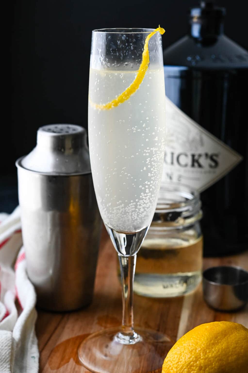 The French 75 - Gin and Champagne Cocktail - Garlic & Zest
