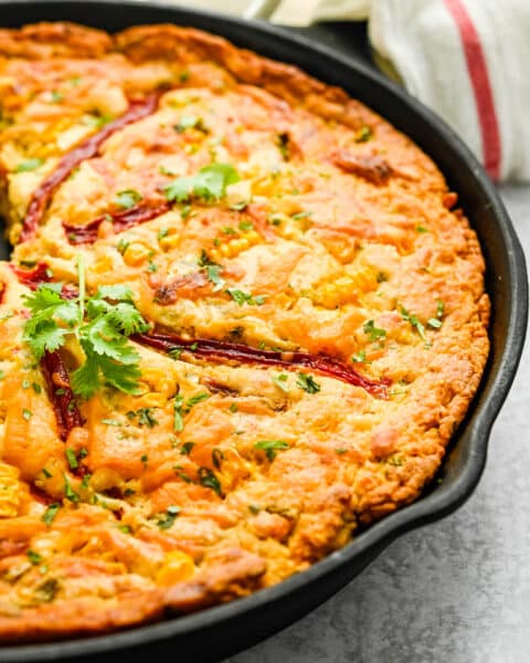 Hatch Pepper Skillet Cornbread - Garlic & Zest