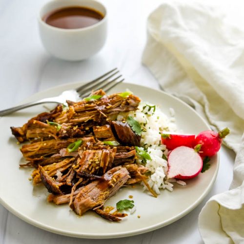 Sweet Spicy Asian Pulled Pork - Garlic & Zest