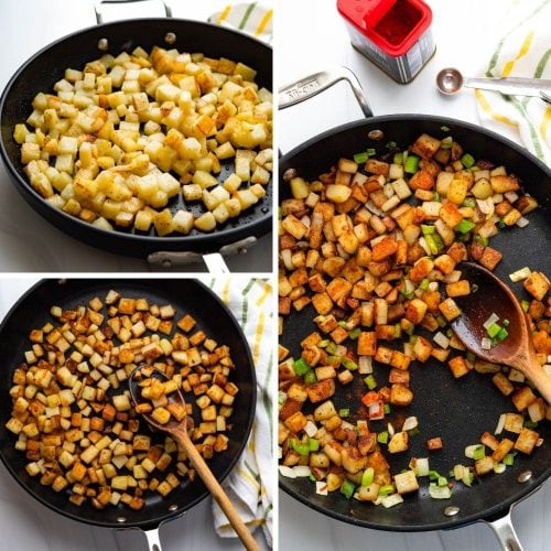 Diner-Style Crispy Skillet Fried Breakfast Potatoes - Garlic & Zest