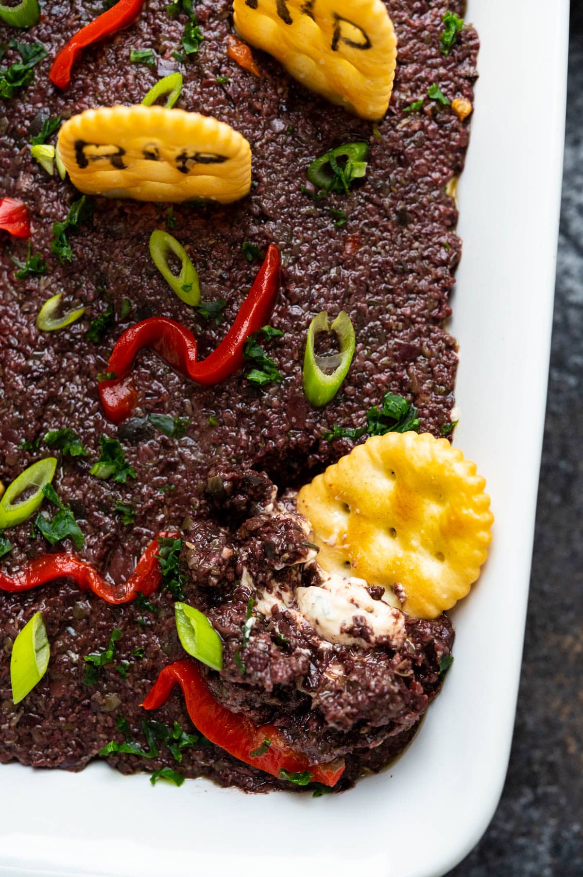 Creepy Graveyard Halloween Dip - Garlic & Zest