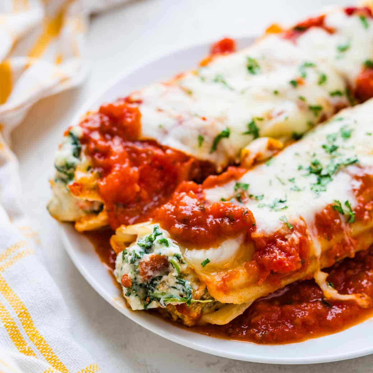 Spinach Manicotti