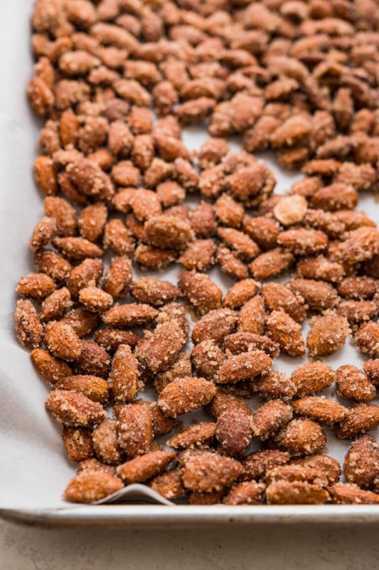 Crunchy Candied Almonds with Cinnamon Sugar - Garlic & Zest