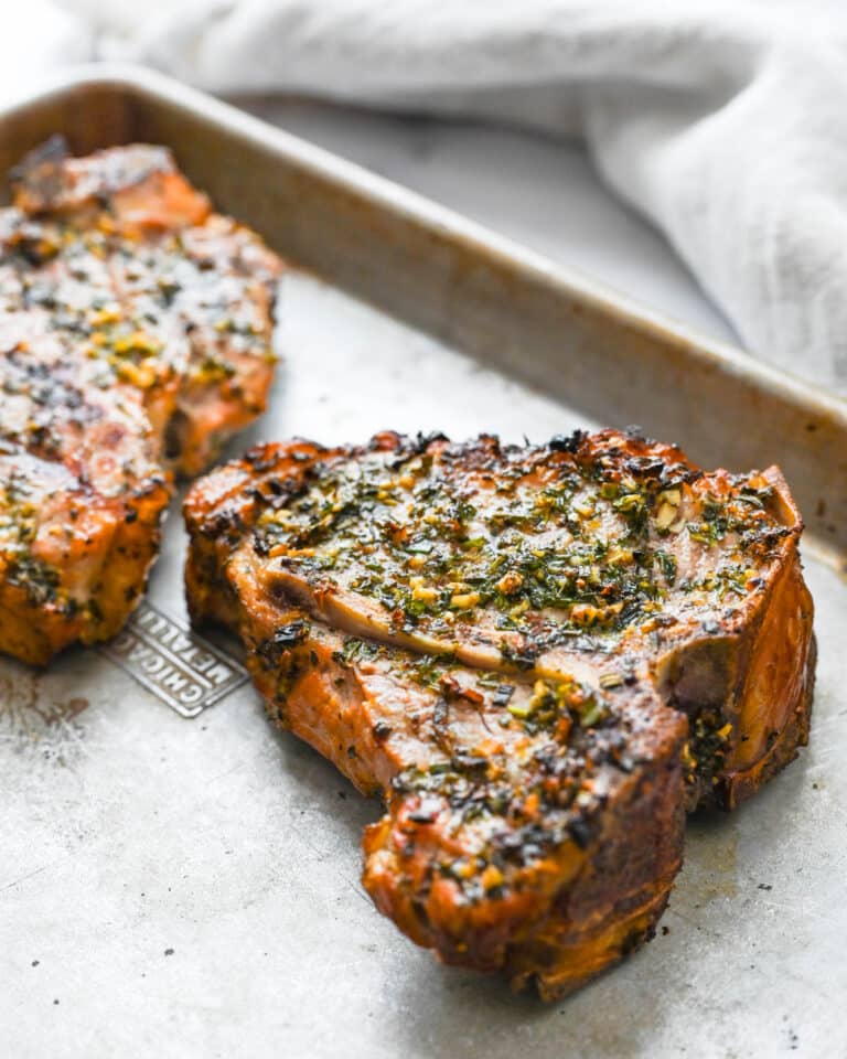 The Best Grilled Veal Chops - Garlic & Zest