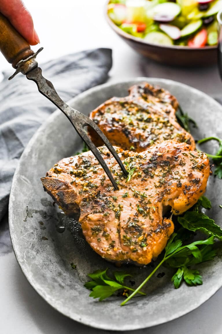 Restaurant-Style Grilled Veal Chops - Garlic & Zest