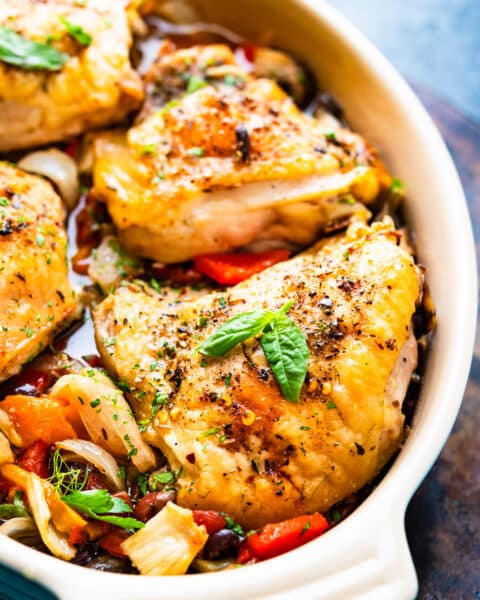 Baked Chicken Cacciatore - Garlic & Zest