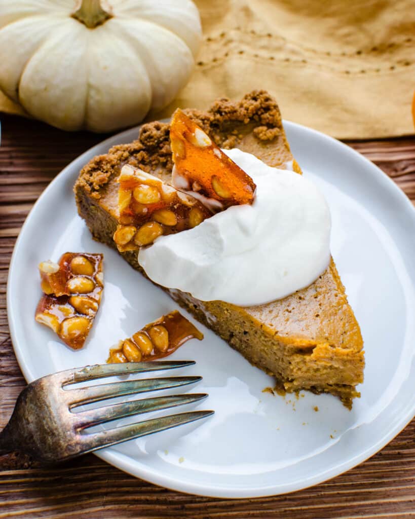 Thanksgiving Pumpkin Pie with Gingersnap Crust - Garlic & Zest