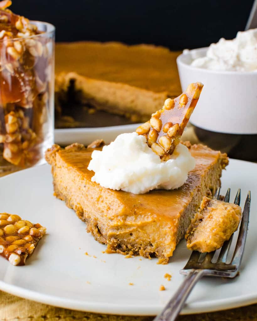 Thanksgiving Pumpkin Pie with Gingersnap Crust - Garlic & Zest