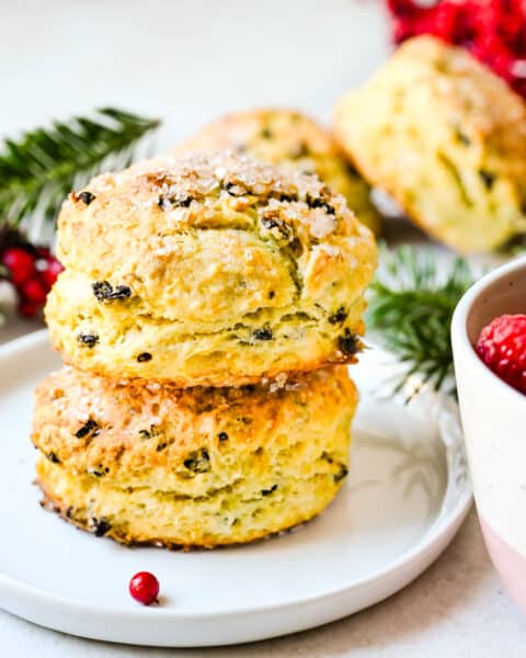Orange Currant Breakfast Scones - Garlic & Zest