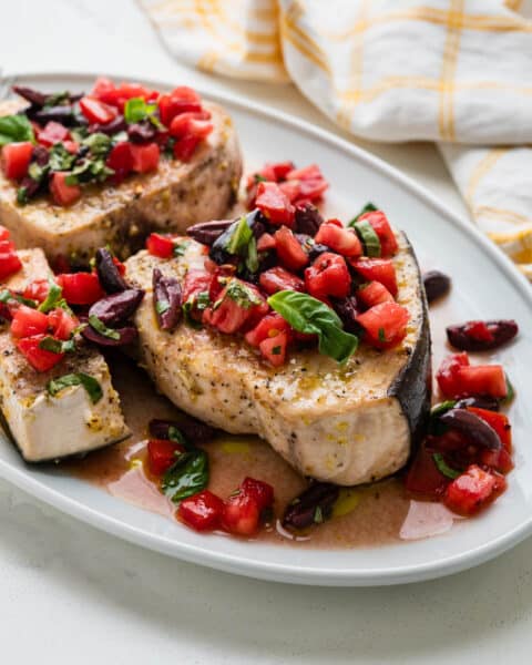 Baked Swordfish Recipe - Garlic & Zest