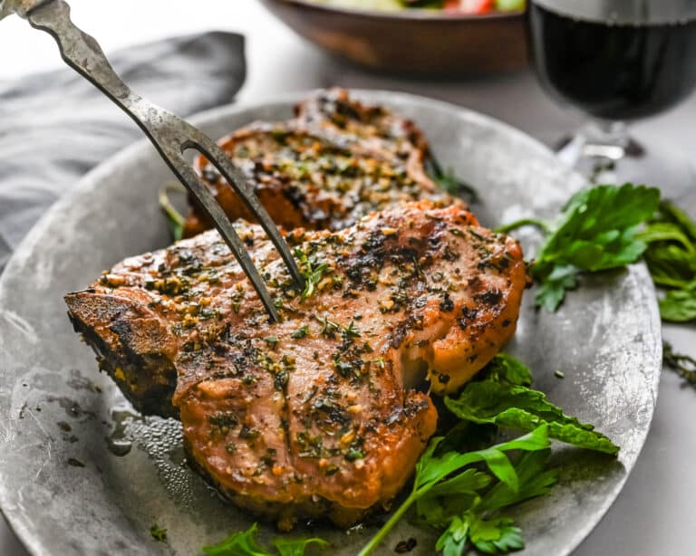 Restaurant-Style Grilled Veal Chops - Garlic & Zest