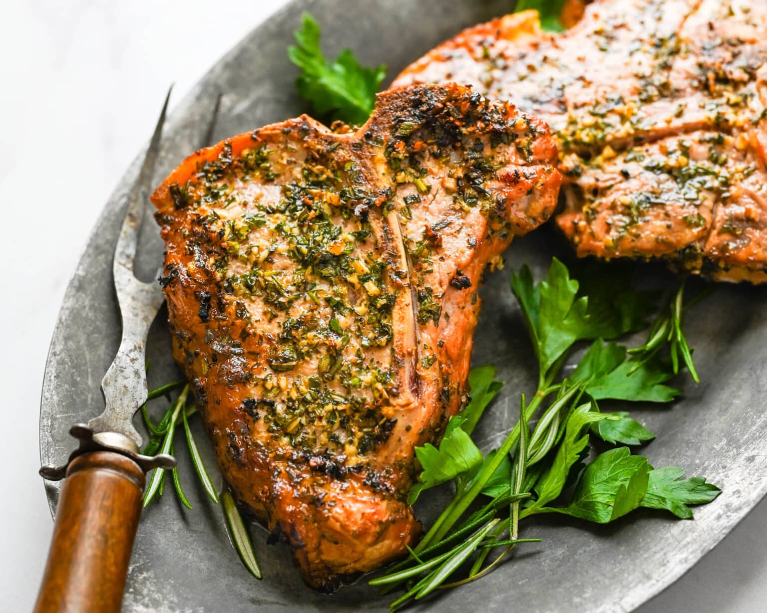 Restaurant-Style Grilled Veal Chops - Garlic & Zest